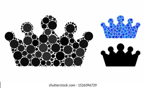 Crown Mosaic Crown Icon Round Dots Stock Vector (Royalty Free ...