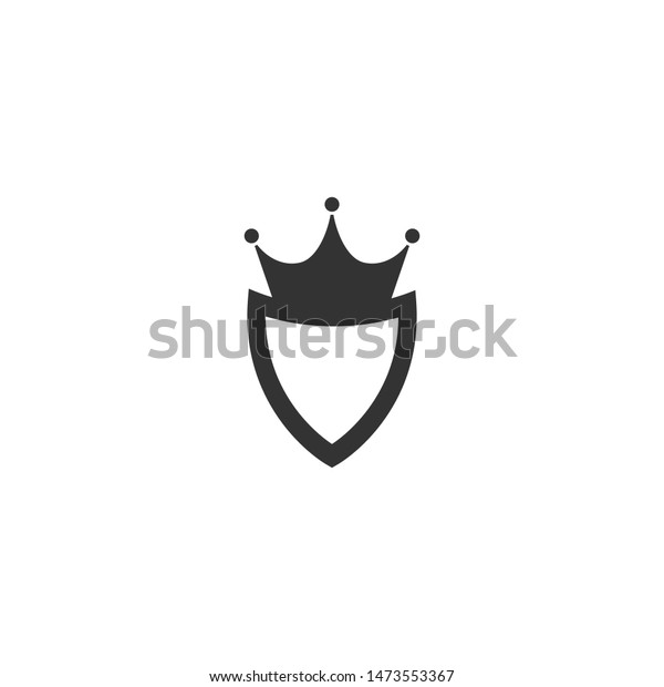 Crown On Shield Icon Isolated On Stock Vector (Royalty Free) 1473553367 ...