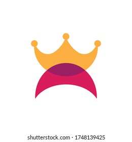 Crown Star Logo Overlapping Style Stock Vector (Royalty Free ...