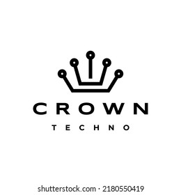 Crown Technology Logo Icon Design Vector Stock Vector (Royalty Free ...