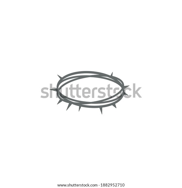 Crown Thorns Logo Icon Design Stock Vector (Royalty Free) 1882952710 ...