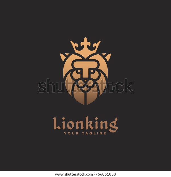Crowned Lion Logo Template Design On: เวกเตอร์สต็อก (ปลอดค่าลิขสิทธิ์ ...