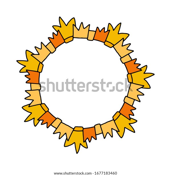 Crowns Form Frame Hand Drawn Vector Stock Vector (Royalty Free ...
