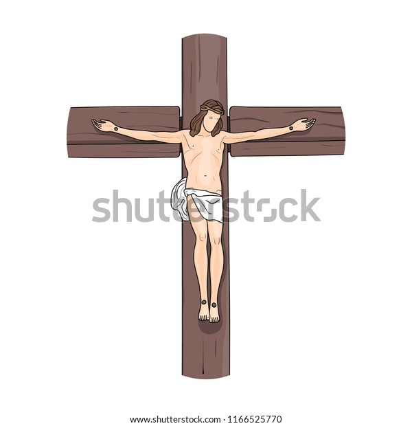 Crucifixion Jesus Vector Stock Vector (Royalty Free) 1166525770 ...