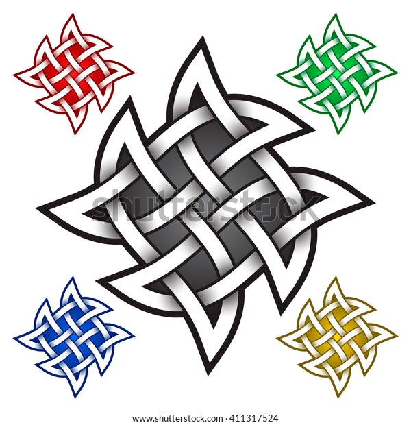 Cruciform Star Logo Symbol Celtic Style: vector de stock (libre de ...