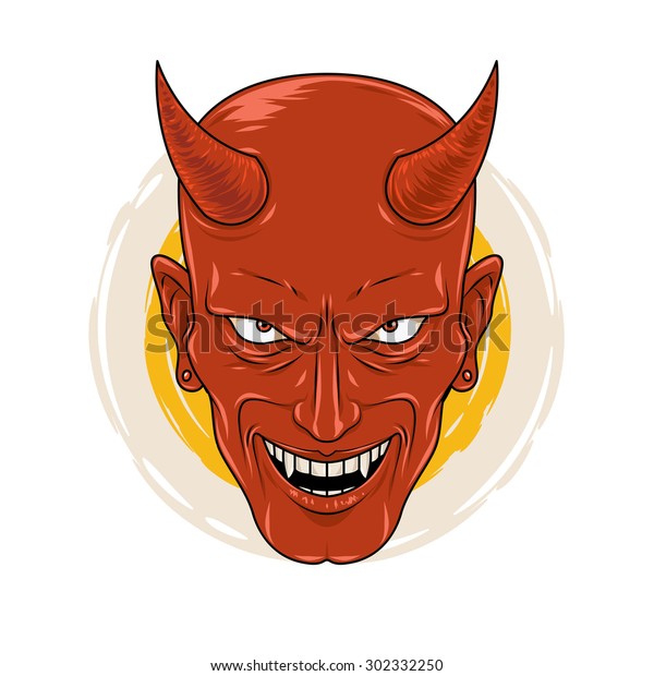 Cruel Smiling Devil Demon Who Smiled Stock Vector (Royalty Free ...