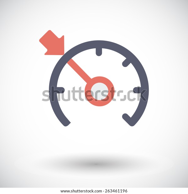 Cruise Control Single Flat Icon On Stock Vector (Royalty Free) 263461196