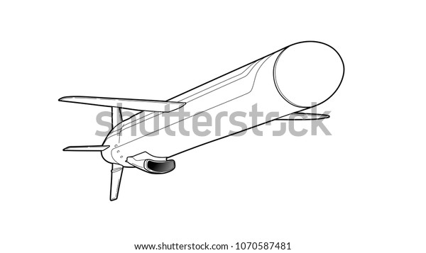 Cruise Missile Vector Illustration Stock Vector (Royalty Free ...