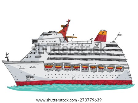 Cruise Ship Cartoon Stock Vector (Royalty Free) 273779639 - Shutterstock