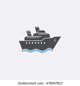 Cruise Ship Icon Stock Vector (Royalty Free) 478947817 | Shutterstock