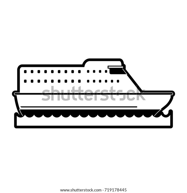 Cruise Ship Sideview Icon Image Stock Vector (Royalty Free) 719178445 ...