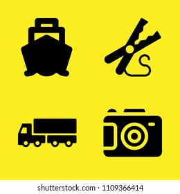 Cruiser Front View Power Lorry Camera Stock Vector (Royalty Free ...