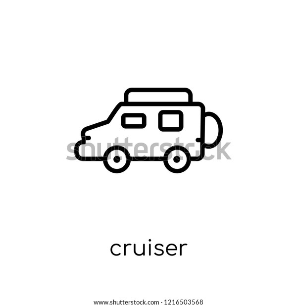 Cruiser Icon Trendy Modern Flat Linear Stock Vector (Royalty Free ...