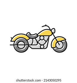 Cruiser Motorcycle Color Icon Vector Cruiser Stock Vector (Royalty Free ...