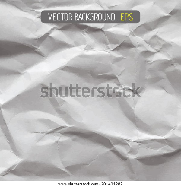 Crumpled Paper Background Vector Illustration Stock Vector (Royalty ...