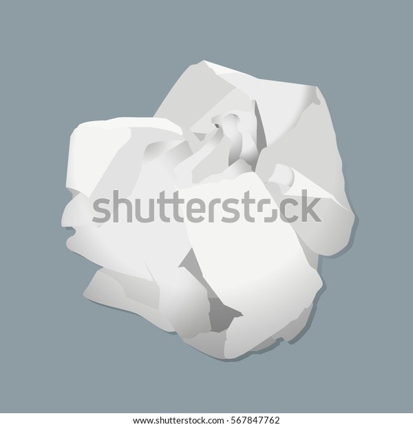 Crumpled Paper Ball Isolated On Dark Stock Vector (Royalty Free) 567847762
