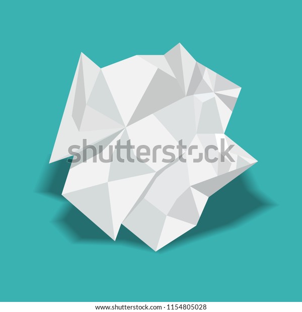Crumpled Paper Ball Vector Illustration Stock Vector (Royalty Free ...
