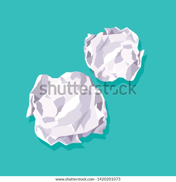 Crumpled Paper Ball Vector Illustration Isolated 库存矢量图（免版税）1420201073 ...