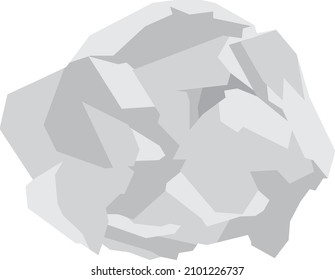 Crumpled Paper Ball White Vector Stock Vector (Royalty Free) 2101226737 ...