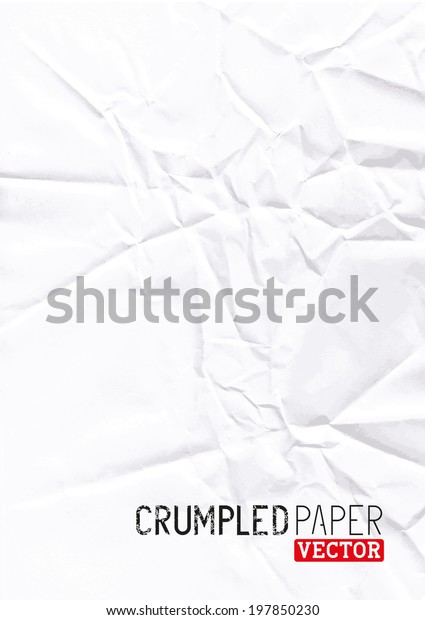 Crumpled Paper Vector Background Design Stock Vector (Royalty Free ...