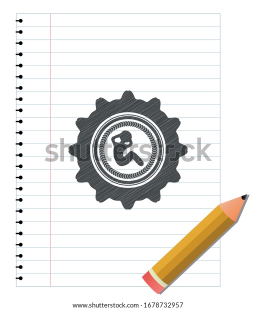 Crunch Icon Draw Pencil Strokes Vector Stock Vector (Royalty Free ...