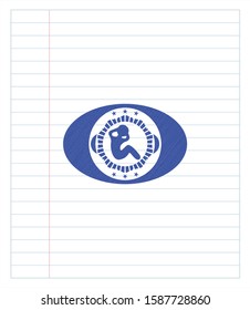 Crunch Icon Drawn Pen Strokes Blue Stock Vector (Royalty Free ...