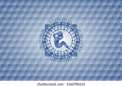 Crunch Icon Inside Blue Emblem Badge Stock Vector (Royalty Free ...