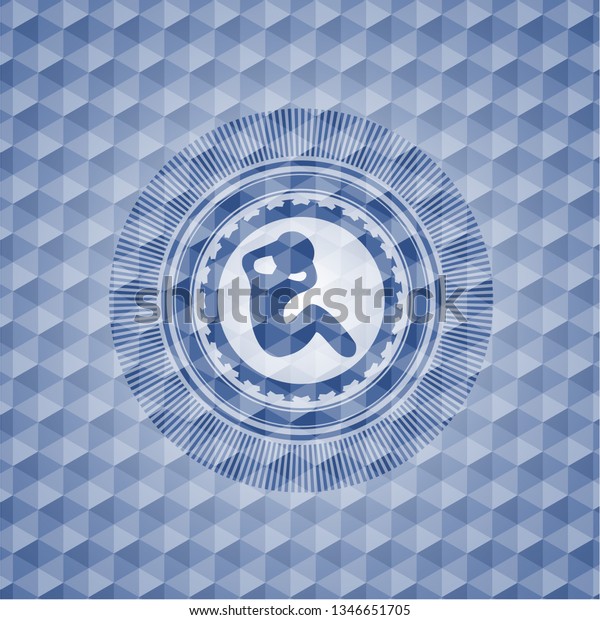 Crunch Icon Inside Blue Hexagon Badge Stock Vector (Royalty Free ...