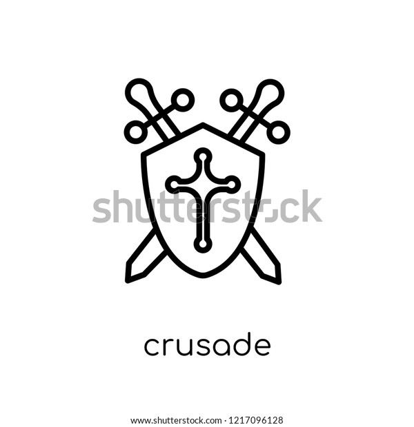 Crusade Icon Trendy Modern Flat Linear Stock Vector (Royalty Free ...