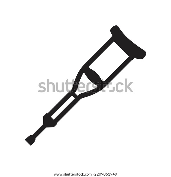 Crutch Symbol Sign Vector Icon Stock Vector (Royalty Free) 2209061949 ...