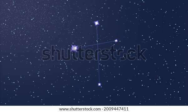 Crux Star Constellation Background Southern Cross Stock Vector (Royalty ...