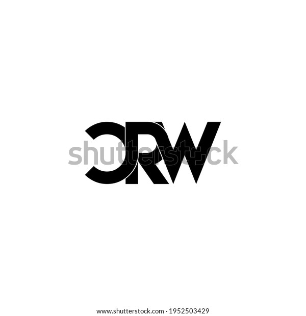 Crw Letter Original Monogram Logo Design Stock Vector (Royalty Free ...