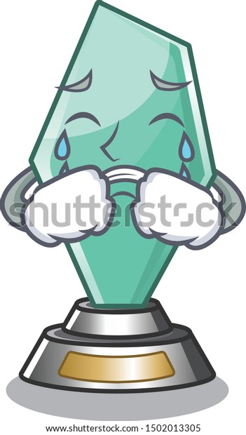Crying Acrylic Trophy Mascot On Cartoon Stock Vector (Royalty Free ...