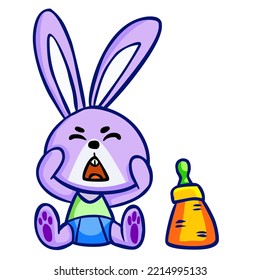 Crying Baby Bunny Vector Graphics Stock Vector (Royalty Free ...