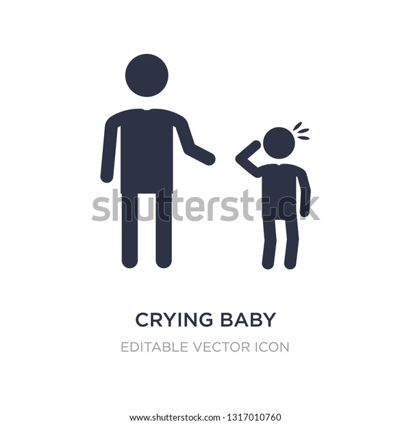 Crying Baby Icon On White Background Stock Vector (Royalty Free ...