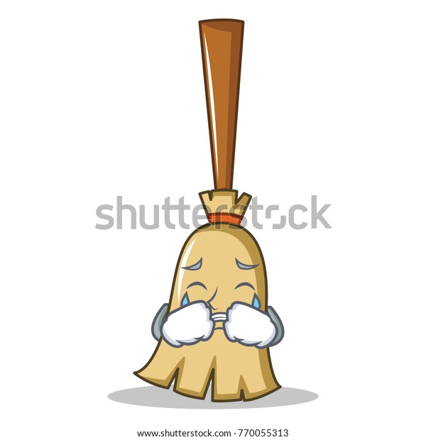 Crying Broom Character Cartoon Style Stock Vector (Royalty Free) 770055313 | Shutterstock