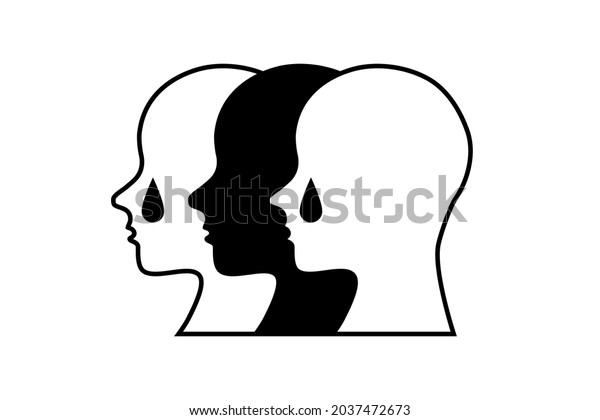 Crying Crowd People Sad Group Humans Stock Vector (Royalty Free ...