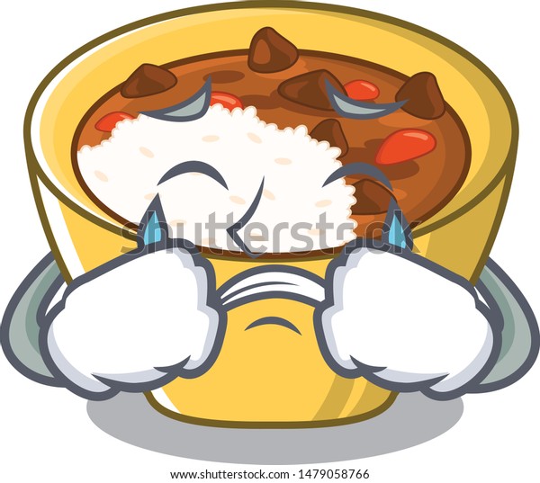 Crying Curry Rice Cartoon Lunchbox Stock Vector (Royalty Free ...