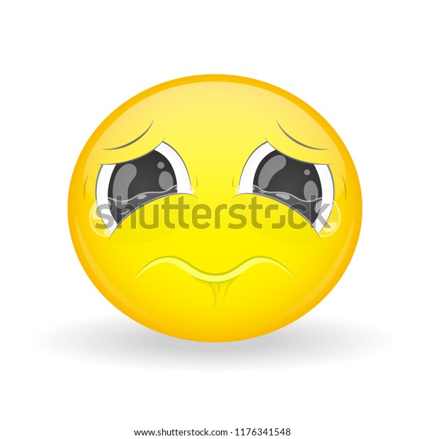 Crying Emoji Emotion Sadness Weeping Emoticon Stock Vector (Royalty ...