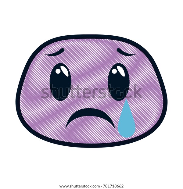 Crying Face Emoji Character Stock Vector (Royalty Free) 781718662 ...