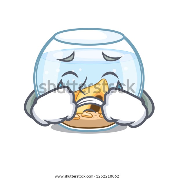 Crying Fishbowl Jumping Outside On Character Stock Vector (Royalty Free ...