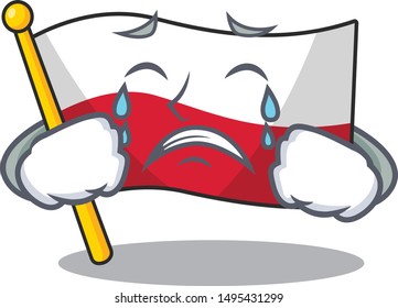Sad Crying Flag Denmark Mascot Cartoon Stock Vector (Royalty Free ...