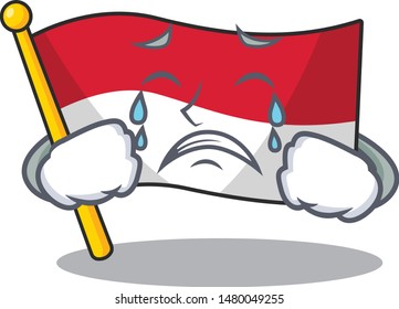 Sad Crying Flag Qatar Scroll Cartoon Stock Vector (Royalty Free) 1595084065