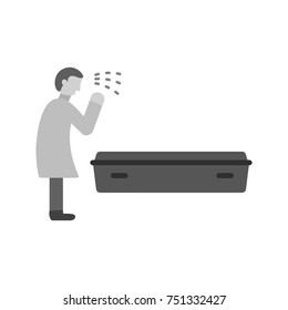 Crying Over Dead Body Stock Vector (Royalty Free) 751332427