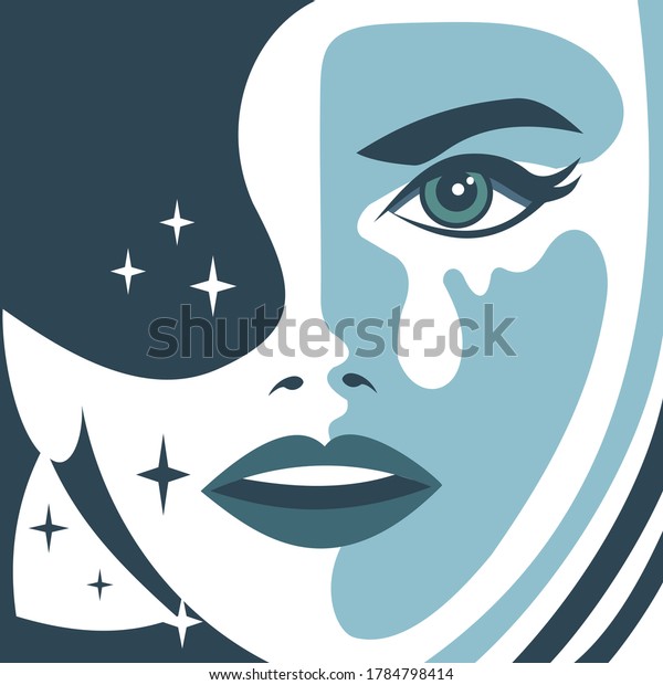 Crying Stylish Girl Vector Illustration Stock Vector (Royalty Free ...