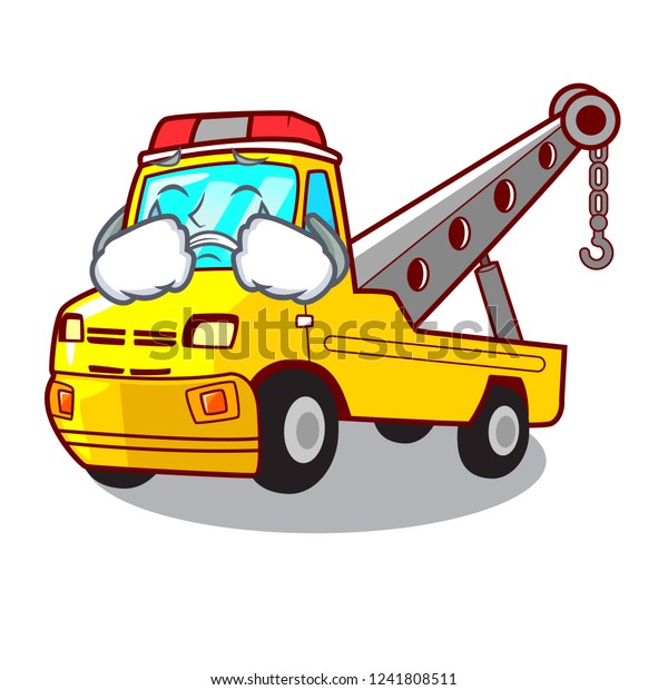 Crying Transportation On Truck Towing Cartoon Stock Vector (Royalty ...