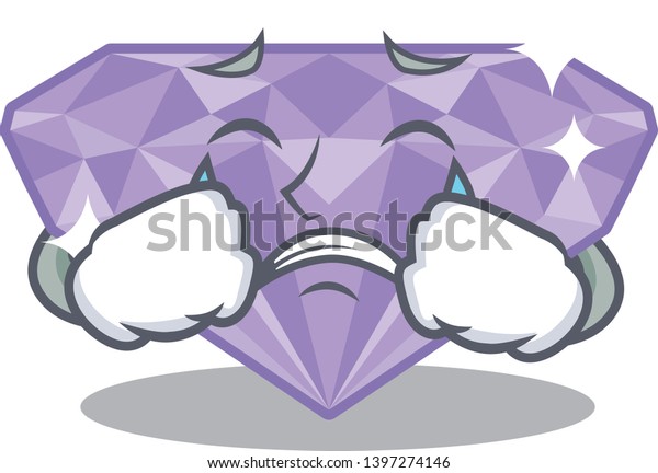 Crying Violet Diamond Cartoon Bag Stock Vector (Royalty Free ...