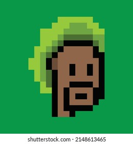 Crypto Punk Nft 24x24 Pixel Illustration Stock Vector (Royalty Free ...