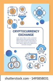 Cryptocurrency Exchange Mining Poster Template Layout Stock Vector ...