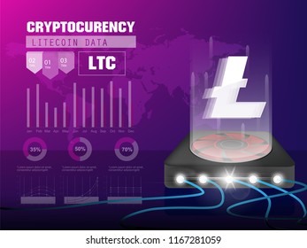 Cryptocurrency Icon Cyber Digital Style On Stock Vector (Royalty Free ...